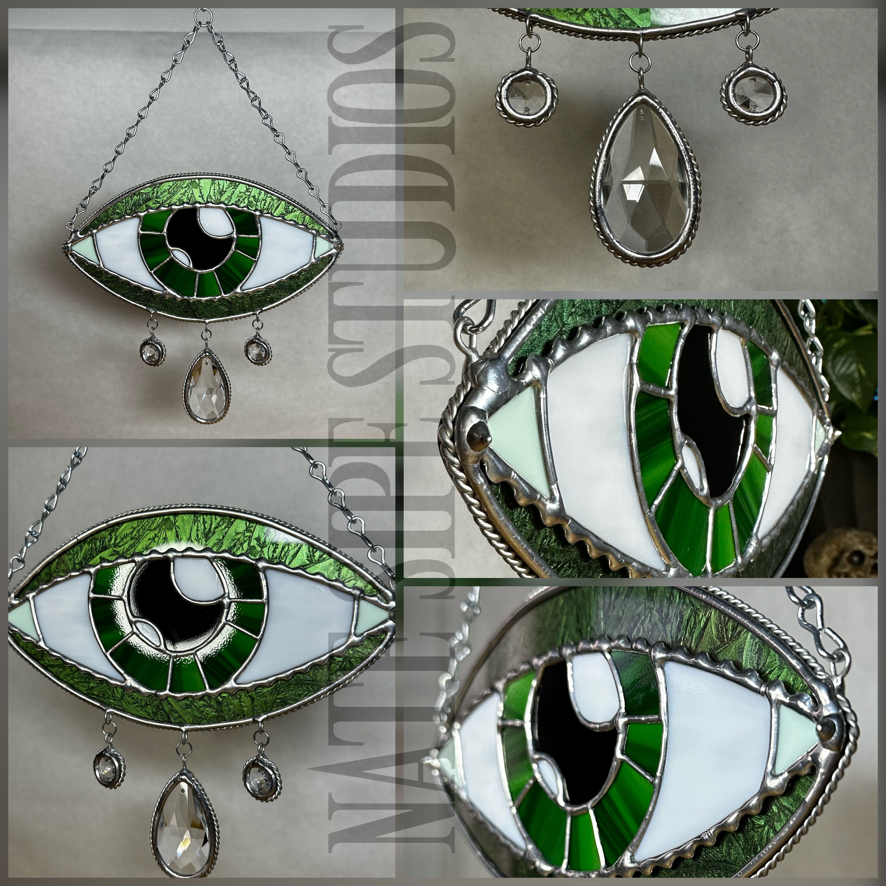 Green Phase “Watcher” Eye Stained Glass Wall Art - PREORDER | Nate Sipe ...