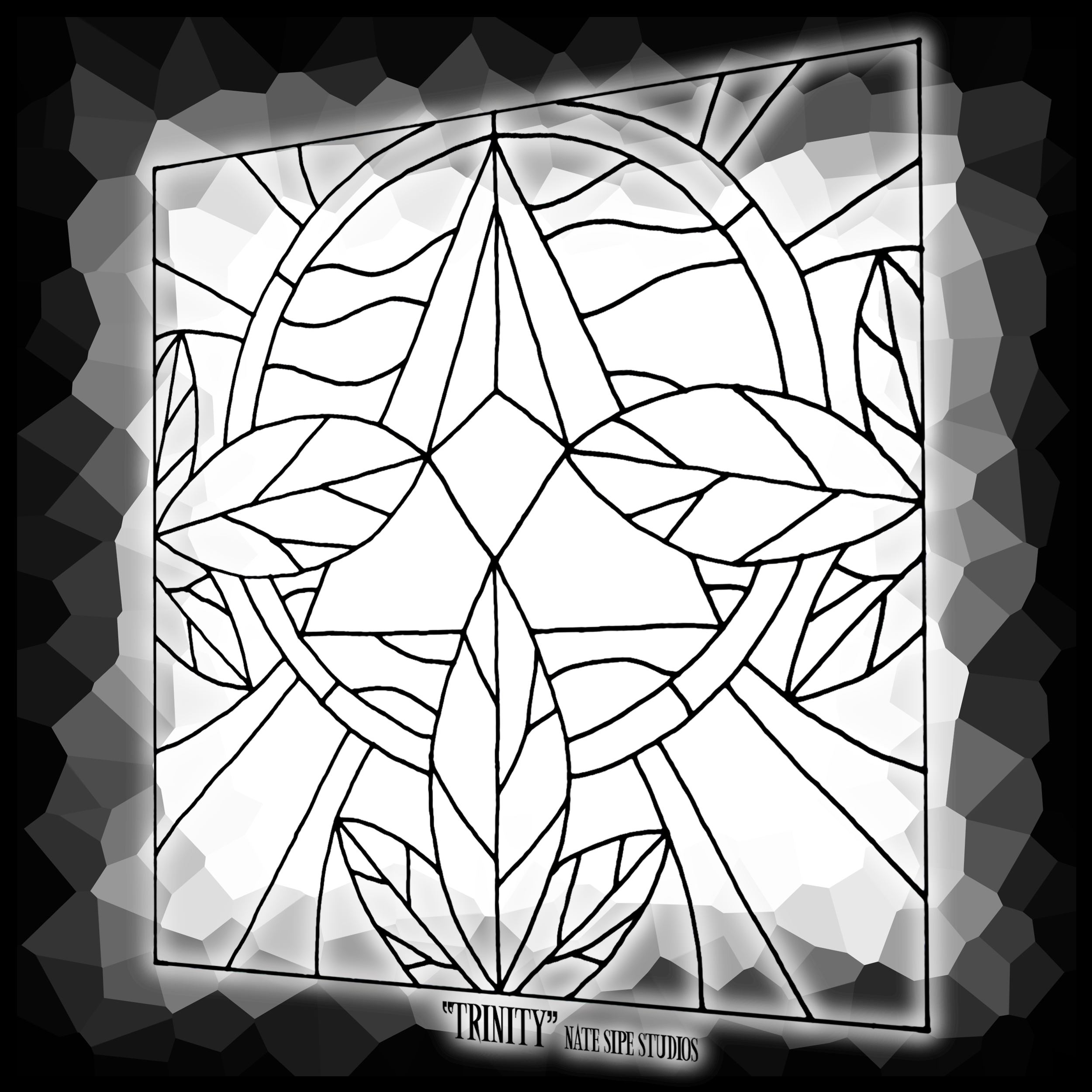 “Trinity” Stained Glass Pattern - Digital PDF Download | Nate Sipe Studios