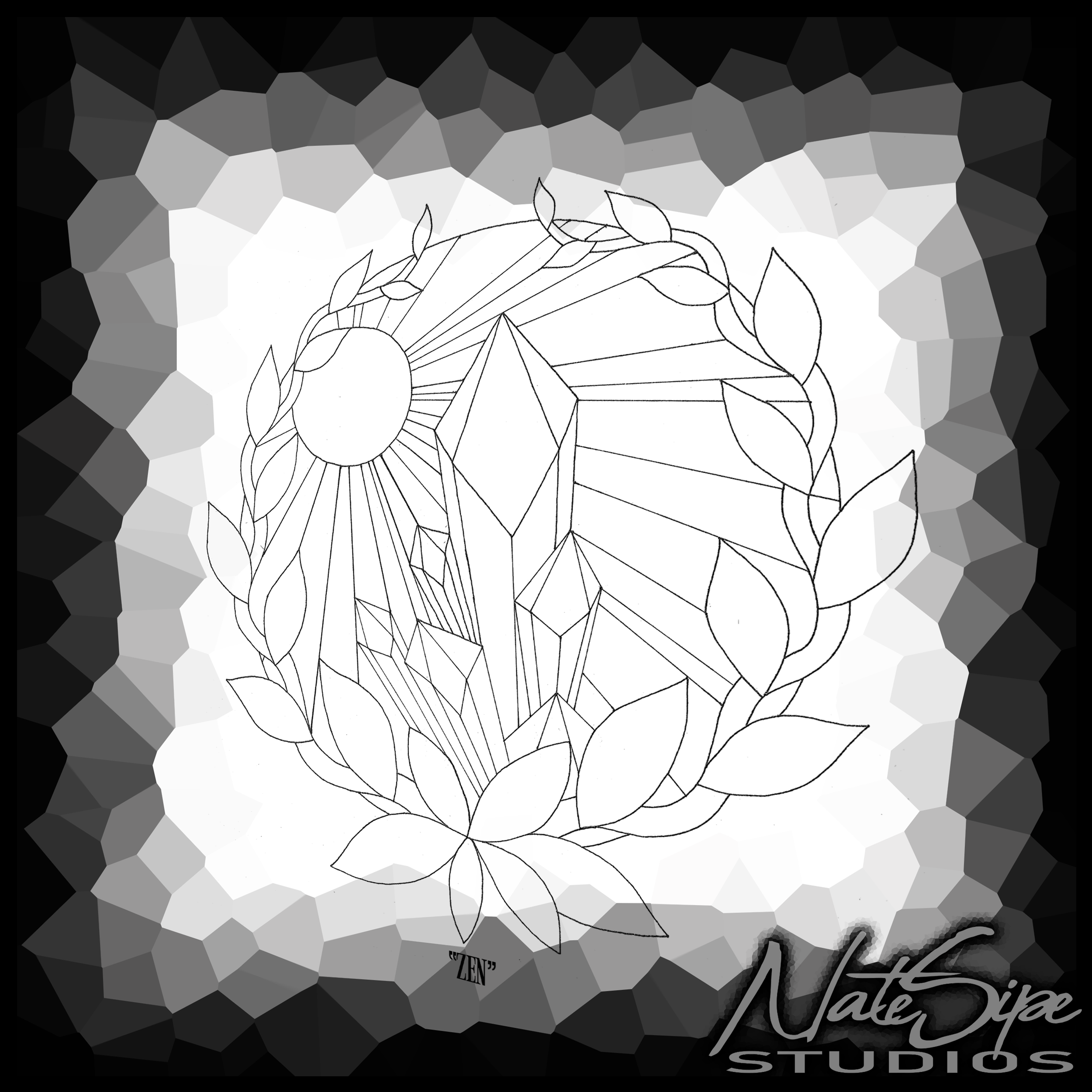 "Zen" Stained Glass Pattern - Digital PDF Download | Nate Sipe Studios