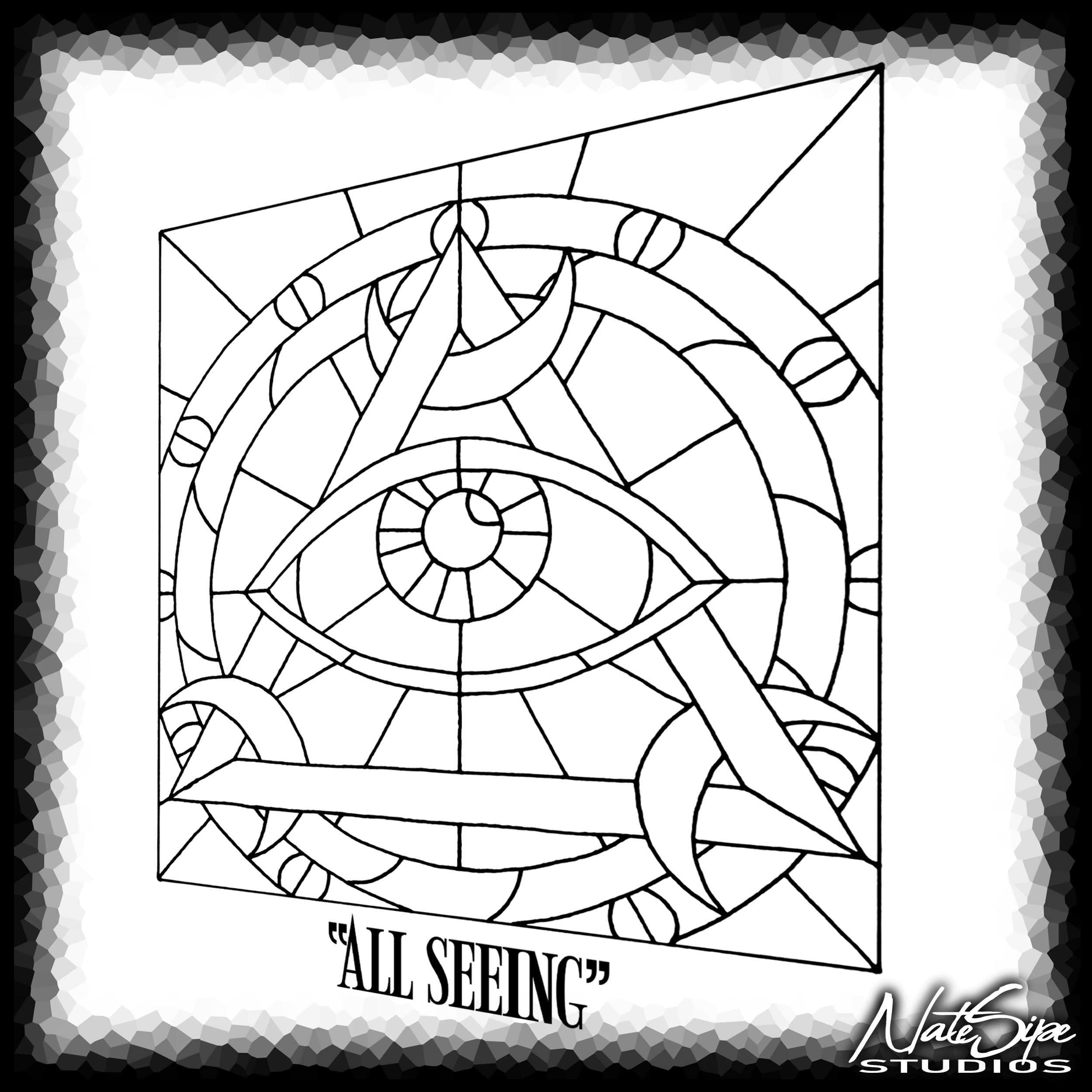 "All Seeing" Stained Glass Pattern - Digital PDF Download | Nate Sipe ...