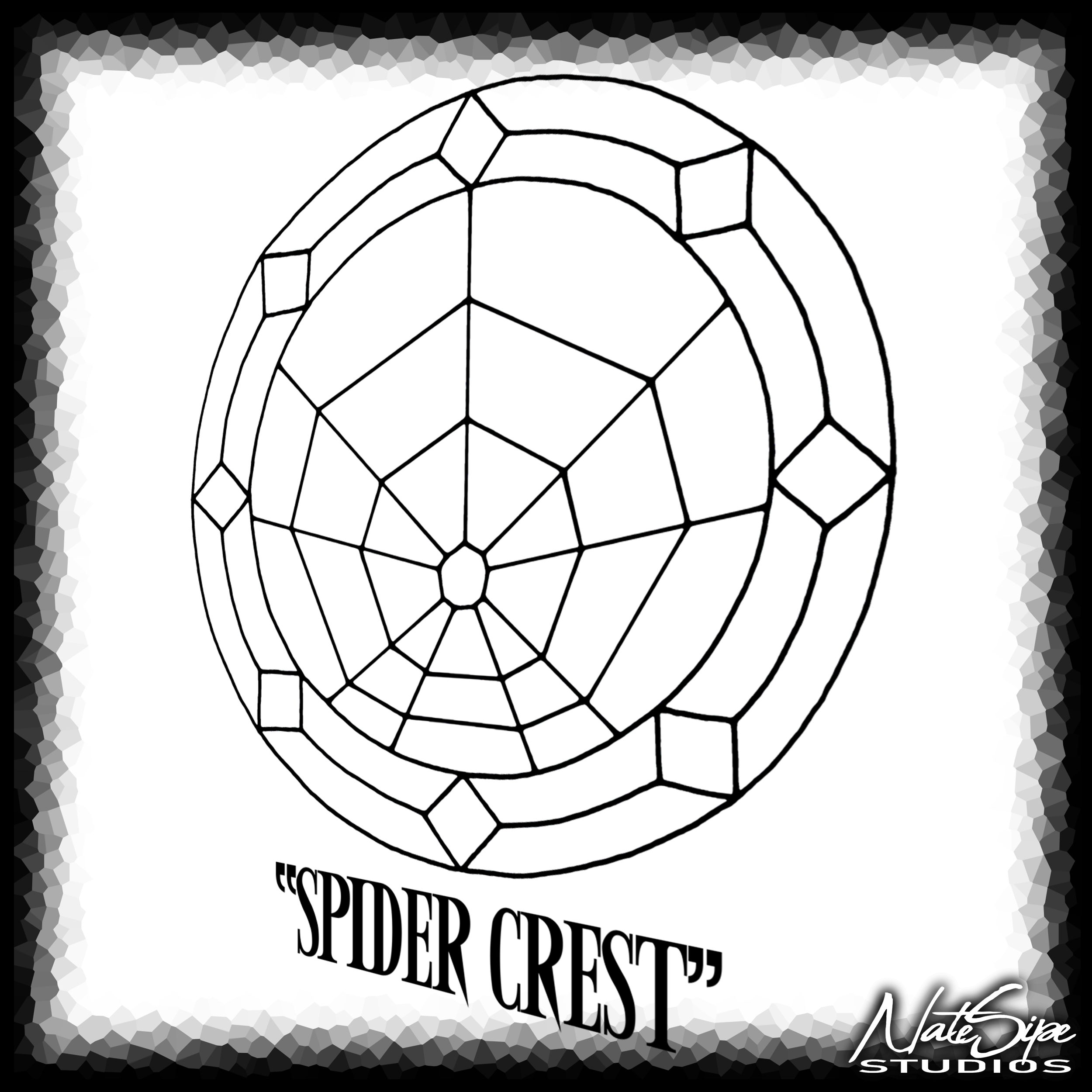 "Spider Crest" Stained Glass Pattern - Digital PDF Download | Nate Sipe ...