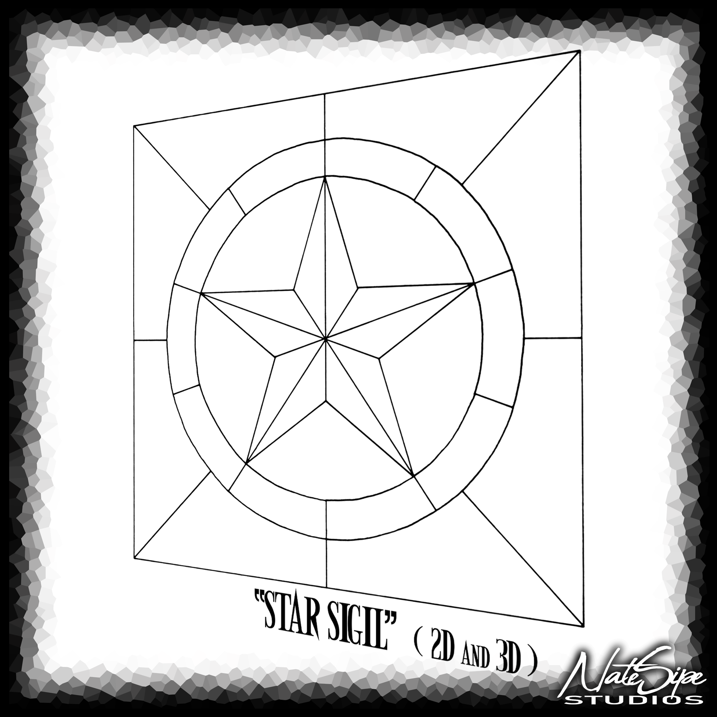 "Star Sigil" Stained Glass Pattern 2D and 3D - Digital PDF Download ...