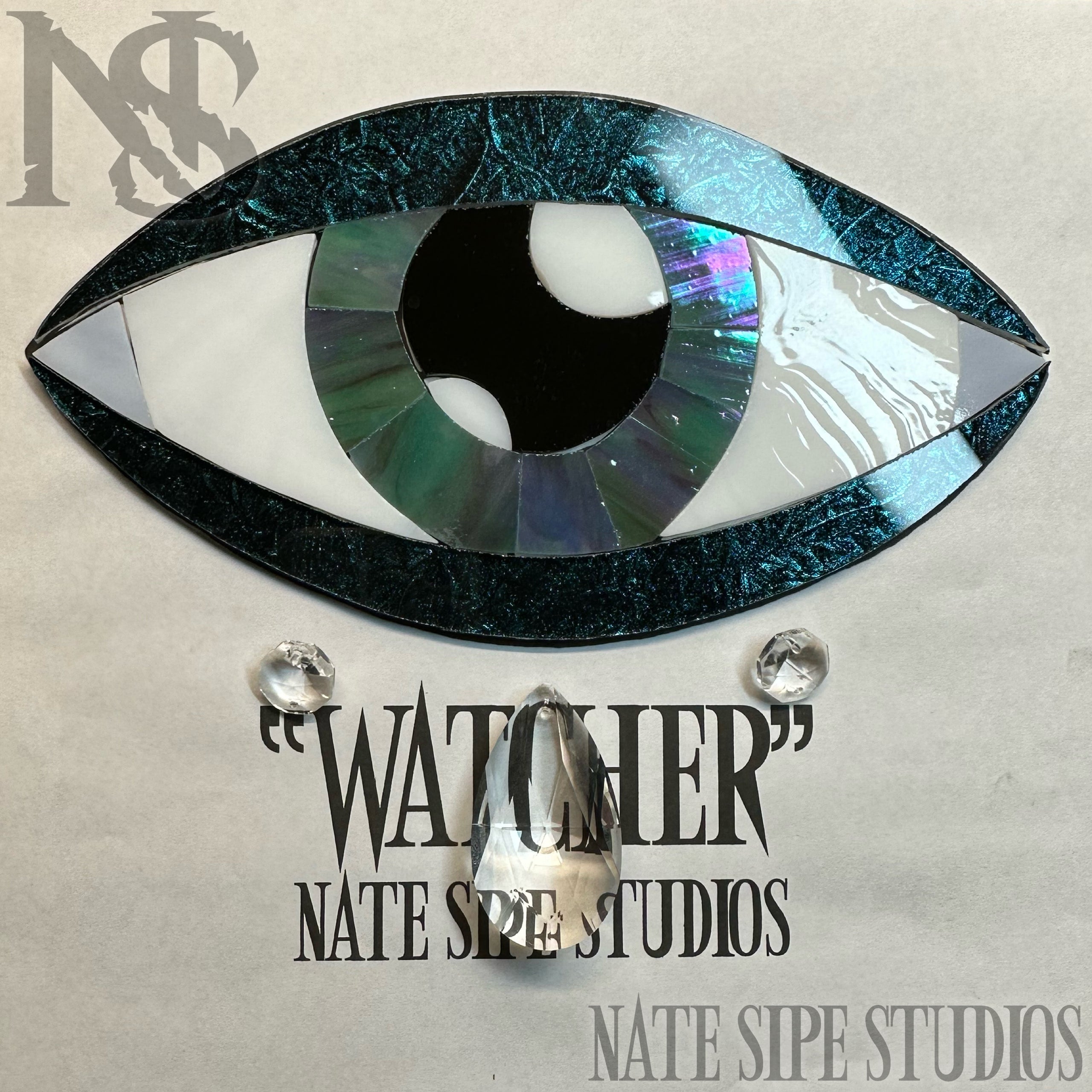 Teal Phase “Watcher” Eye Stained Glass Wall Art - PREORDER | Nate Sipe ...