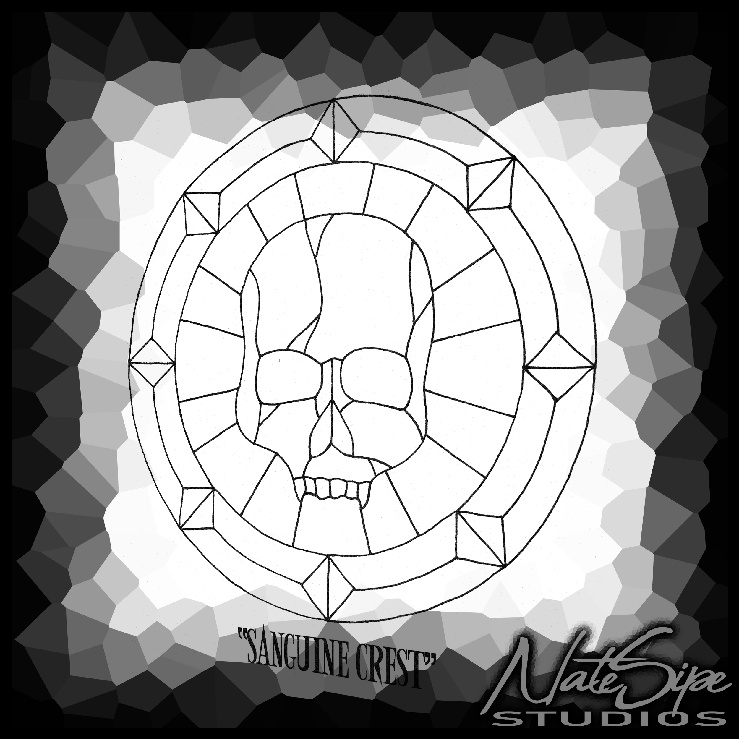 "Sanguine Crest" Stained Glass Pattern - Digital PDF Download | Nate ...